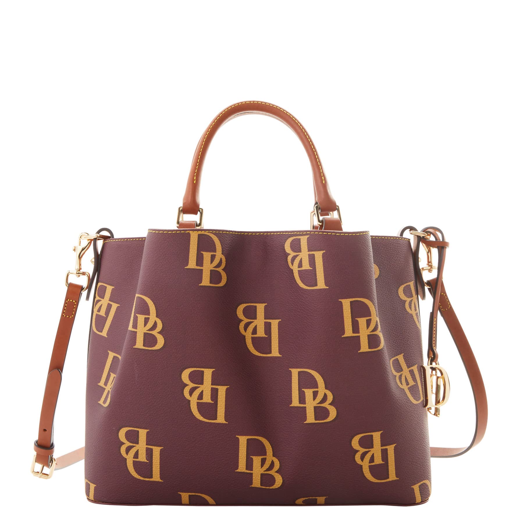 Dooney & Bourke Handbag, Monogram Brenna Satchel - Wine