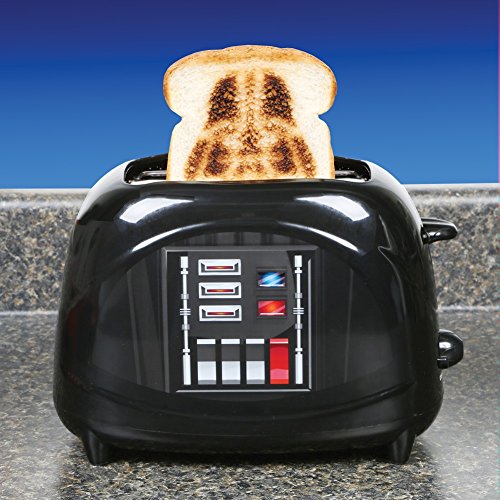 Uncanny Brands Star Wars Darth Vader 2-Slice Toaster- Vader's Icon Mask onto Your Toast