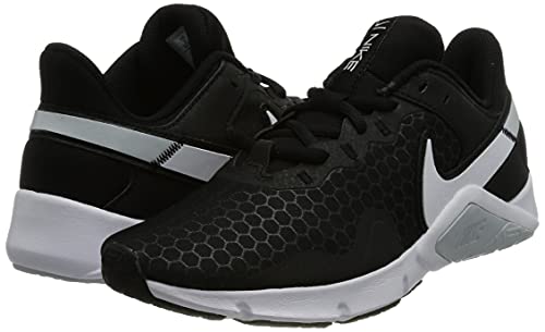 Nike Women's Legend Essential 2 Shoe, Black/White-Pure Platinum, 9