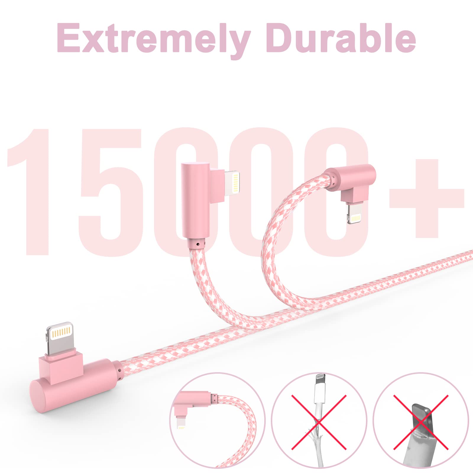 iPhone Charger Cord Lightning Cable 6 ft 3 Pack iPhone Charging Cable Long iPhone 11 Charger 6ft [Apple Certified] Nylon Braided Fast Charging for 13 mini/13/12/11 Pro MAX/XR/XS/8/7/Plus/6S/SE/iPad…
