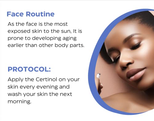 Uplifting Skin Certinol Serum - Anti-Aging Cream with Glycolic Acid, 3D Ceramide & Retinol, Firming & Tightening Moisturizer, 1.7oz
