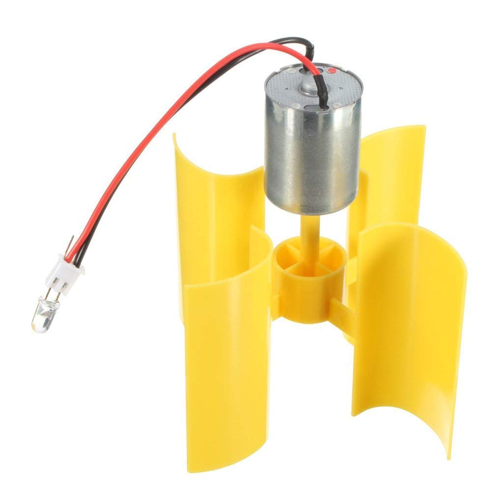 DC 0.1V-5.5V 100-6000RPM Micro Vertical Wind Turbines, Small Motor Blades Generator for DIY (2pc)