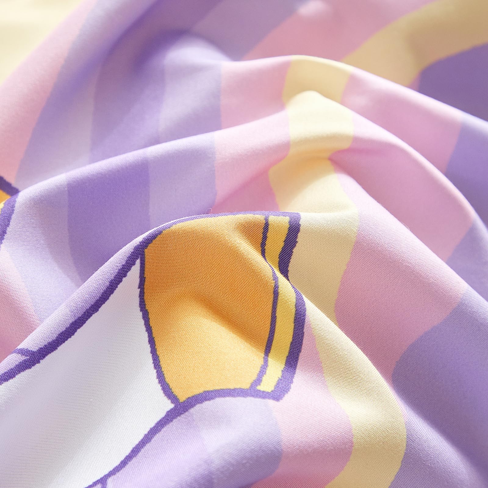 Girls Bed in a Bag Full Size Purple Unicorn Comforter Set with Rainbow Star - Soft Microfiber 7 Pcs Bedding Set (1 Comforter 2 Pillow Shams 1 Flat Sheet 1 Fitted Sheet 2 Pillowcases)