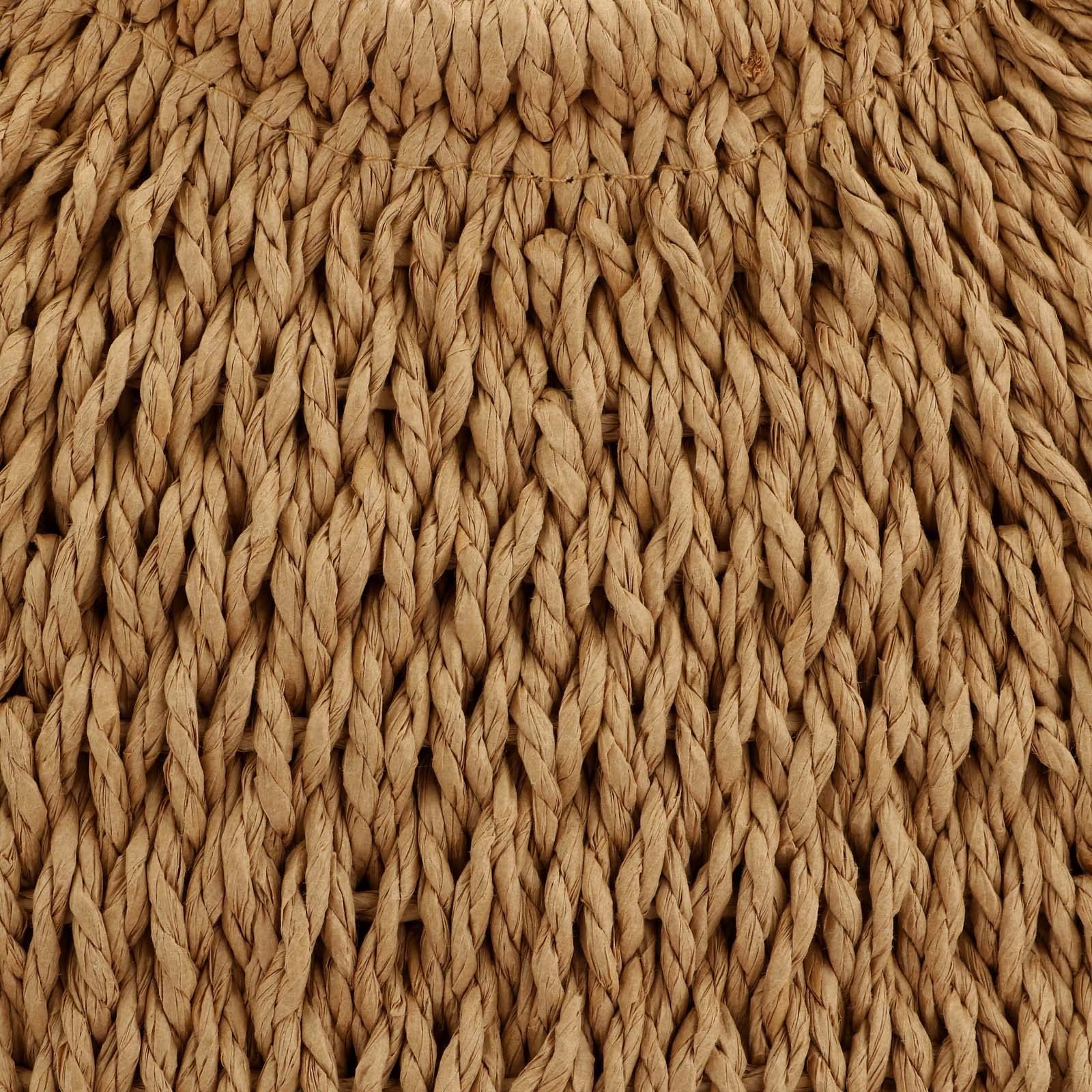 Summer Rattan Bag for Women Straw Hand-woven Top-handle Handbag Beach Sea Straw Rattan Tote Clutch Bags (Beige)