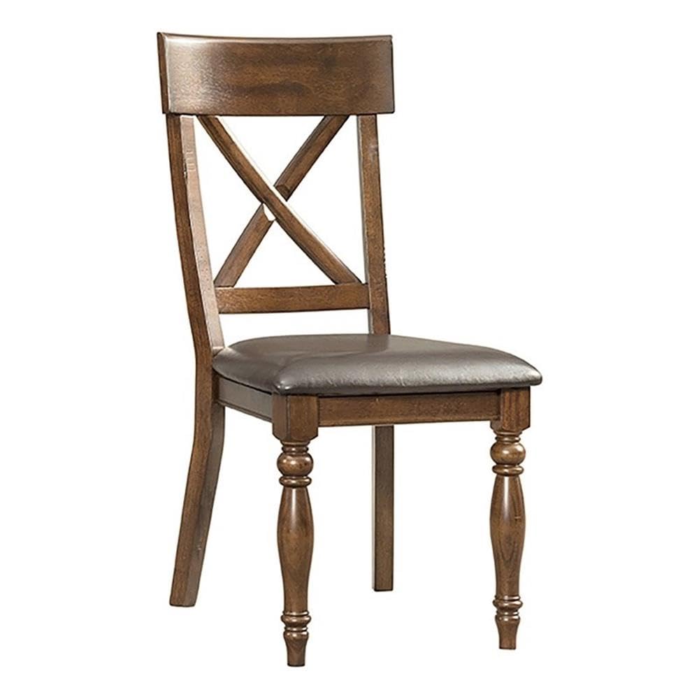 Imagio Home Kingston X-Back Side chair w/PU seat, Set of 2