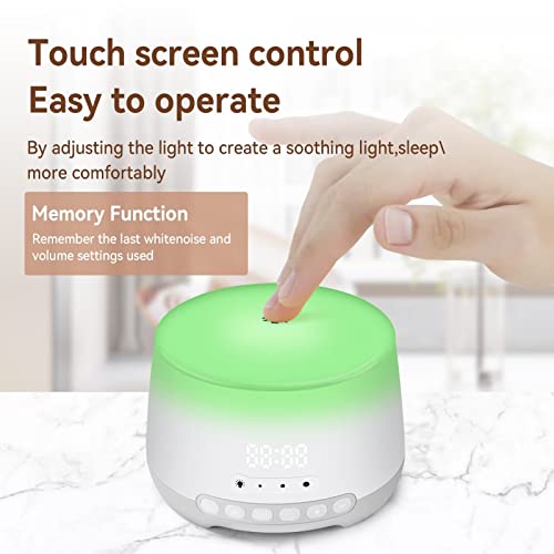 Vtechvat Sound Machine Baby Sound Machine for Sleeping, White Noise Machine with App Control 7 Color Night Light 30 Soothing Sounds Adjustable Volume and Brightness Noise Machine for Baby Adults Kids