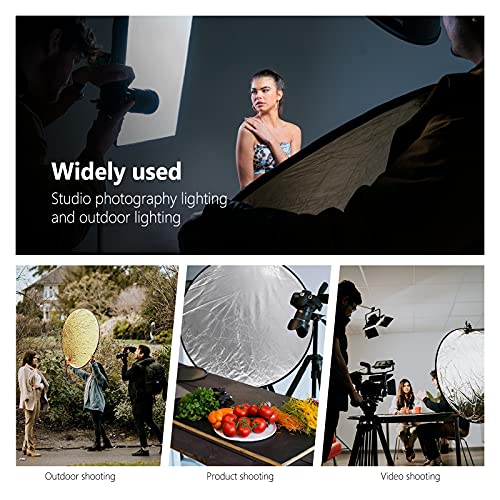 NEEWER 43 Inch/110 Centimeter Light Reflector Light Diffuser 5 in 1 Collapsible Multi Disc with Bag - Translucent, Silver, Gold, White, and Black for Studio Photography Lighting and Outdoor Lighting