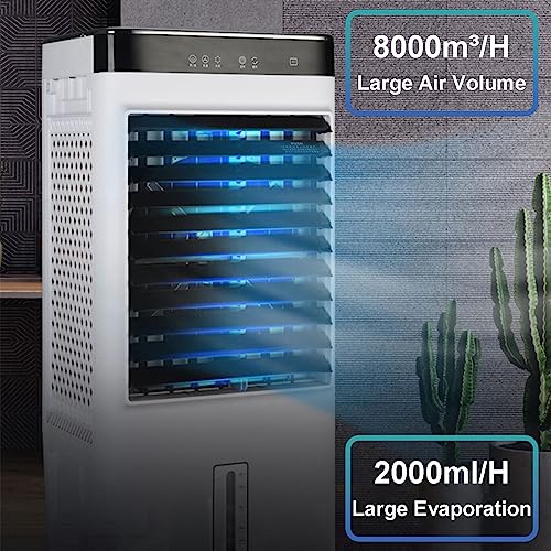 Portable Air Conditioners,3-IN-1 Air Cooler Humidifier Fan Modes 8H Timer,Free Standing Air Conditioner Portable Remote Control For Bedroom,Home Office And Camping