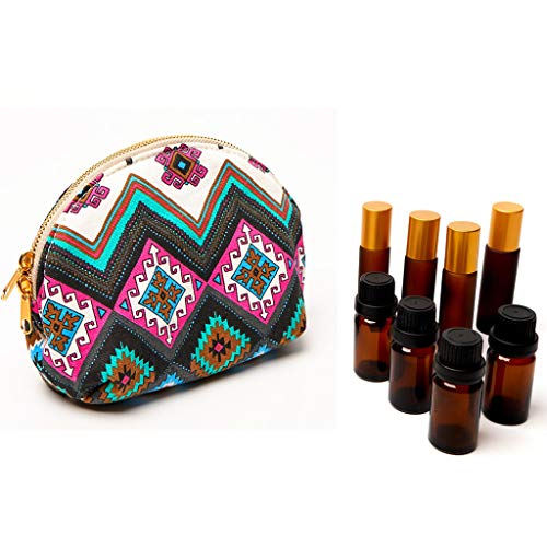 Cute Organizer Portable 8 Wallet 1PC Diffuser Style Oil Bottle Bag Case Aromatherapy Cosmetic Bag Traveling Makeup Organizers and Storage