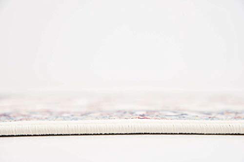 Unique Loom Narenj Collection Area Rug - Leeds (3' x 13' 1" Runner, Ivory/ Blue)