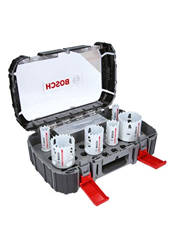 Bosch Professional 2608594183 8-Piece Tungsten Carbide Hole Saw Endurance for Heavy Duty Universal Set (ØØ 22/25 / 35/40 / 51/68 mm, Drill Accessories)