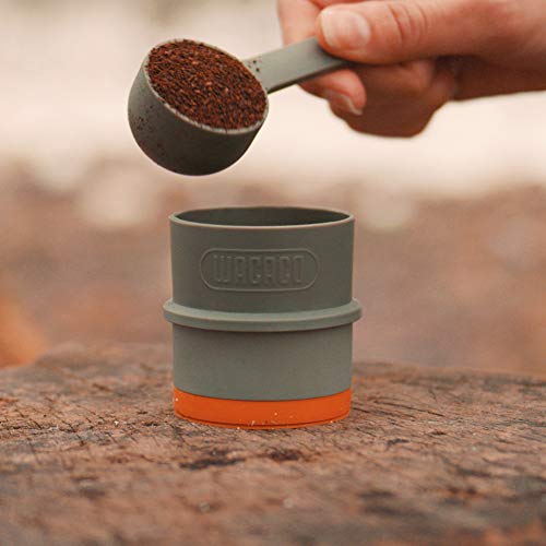 WACACO Pipamoka Portable Coffee Maker, Single Serve Coffee brewer, All-in-one Vacuum Pressured,Insulated Travel Mug, Hand Powered and Filter Pressure Brewer, Stainless Steel Thermo Cup, 10 fl oz