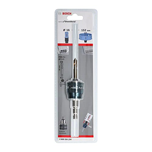 Bosch Professional 2608594256 Power Change Plus Adapter (Socket 3/8" Hexagonal Shank, Including HSS-Co Drill Bit 7.15 x 65 mm, Hole Saw Accessories), colour, Size