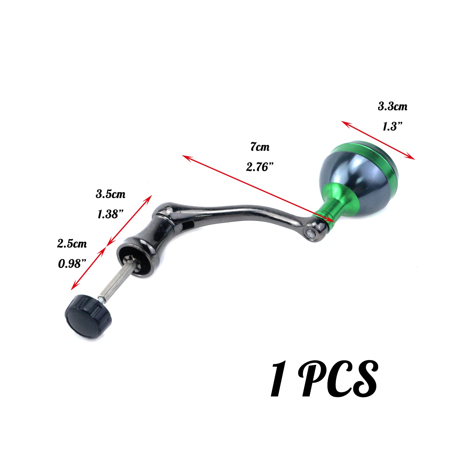 Crapyt Fishing Reel Handle Knob Spinning Crank Handle Arm Grip Part Replacement Wheel Grasp Rotary Knob Power Handle Green 1 PCS Tackle Wheel Metal Ball Shake Outdoor Medium Size