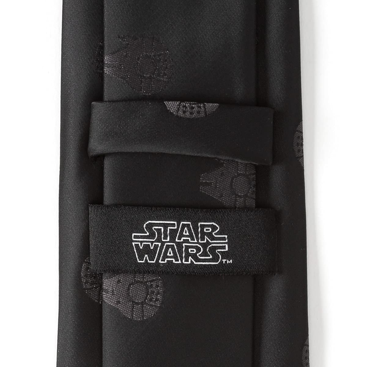 Cufflinks Inc. Millennium Falcon Black Tonal Men's Tie