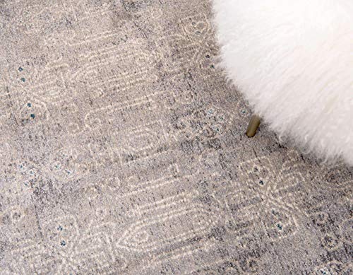 Unique Loom Salzburg Collection Classic Traditional Design Oriental Inspired Area Rug, 10 ft x 13 ft, Gray/Beige