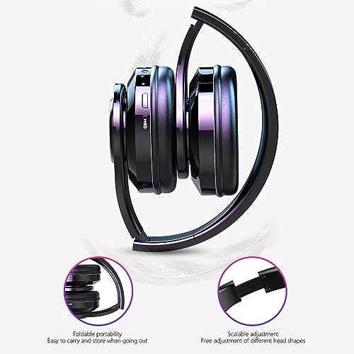 GBSELL High Value Headset Bluetooth Headset - High Craftsmanship Rose Gold Color Matching Headset,40MM Large Active Coil Driver (Black)