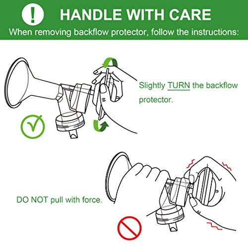 Nenesupply Long Stem Backflow Protector Use Medela Pump Parts Breastshield on Spectra S1 S2 and 9 Plus Breastpumps. Not Original Spectra Pump Parts Inc 2 Long Backflow Protectors