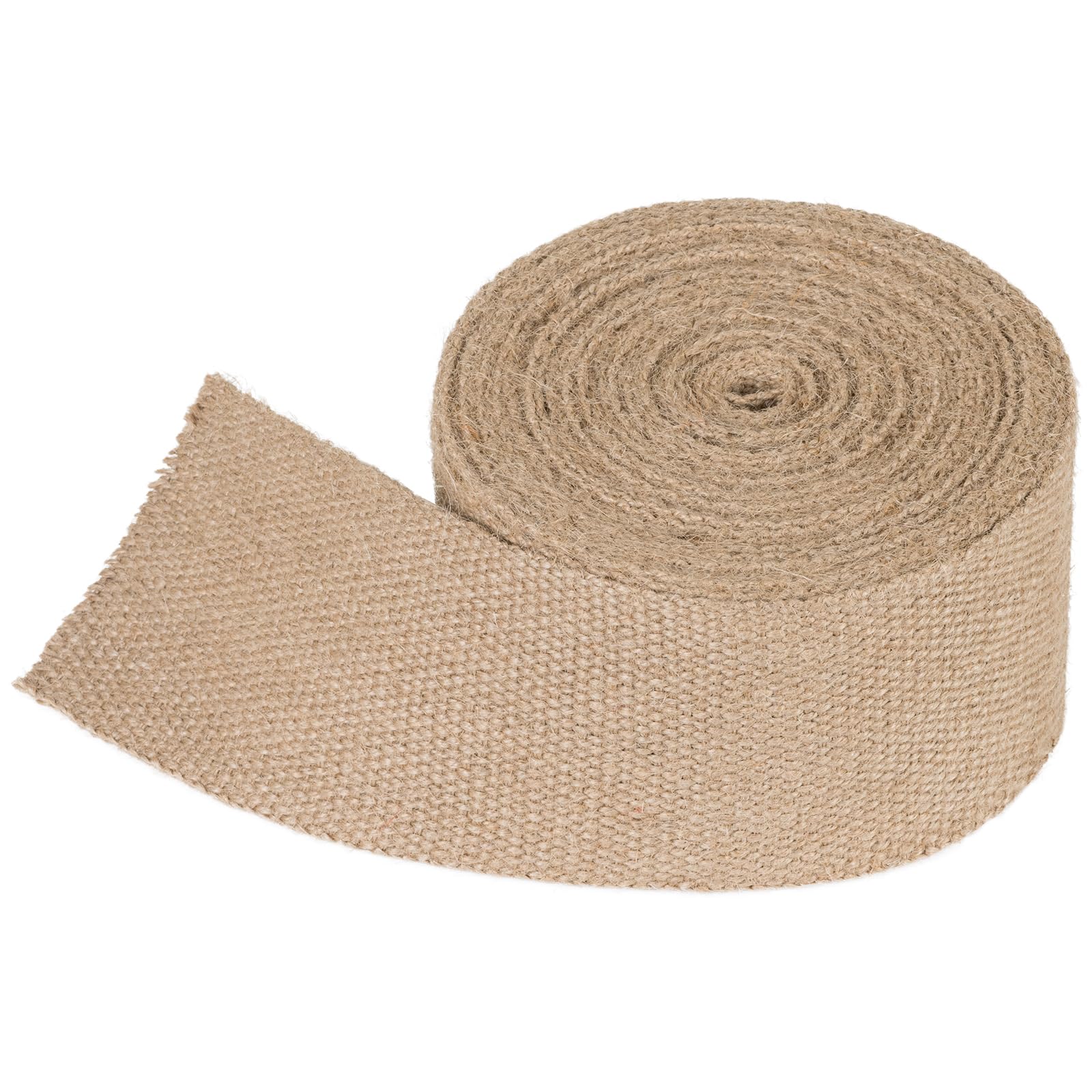 Mecleup 10.9 Yards 3.5"" Natural Burlap Fabric for Craft Projects, Jute Webbing for Chair Seat, Upholstery Webbing for Chairs
