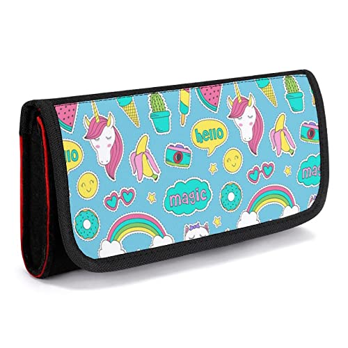 Cute Stickers for Girl Carrying Case Storage Holder Bag Printed Handbag for Switch Console Game and Slots Cards Accessories