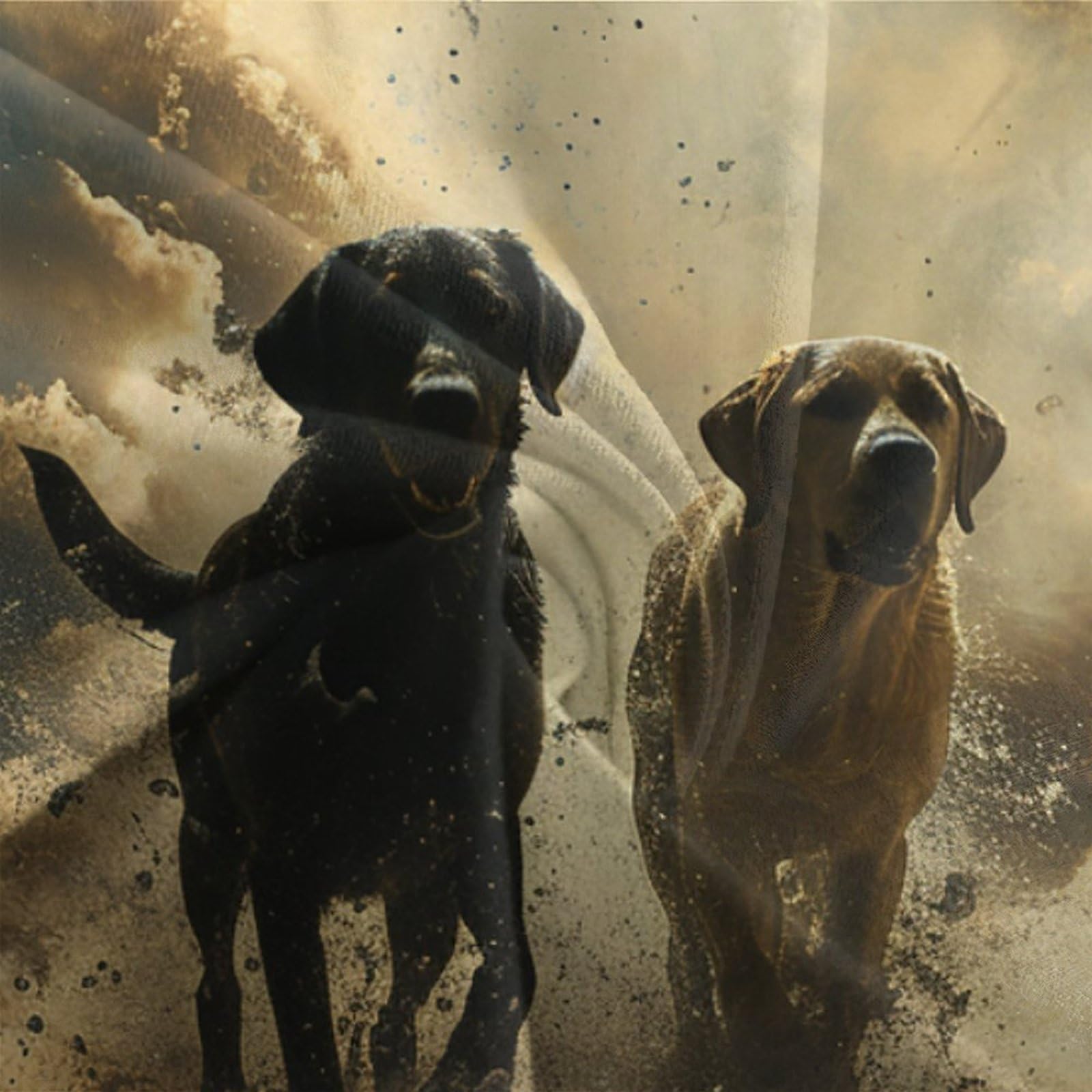 Labrador Retrievers through Clouds Bedding Set Quilt Cover 3D PrintedLabrador Retrievers through Clouds Duvet Cover Comforter Covers for Childrens And Adults 3 Pieces Microfiber with Pillowcases with
