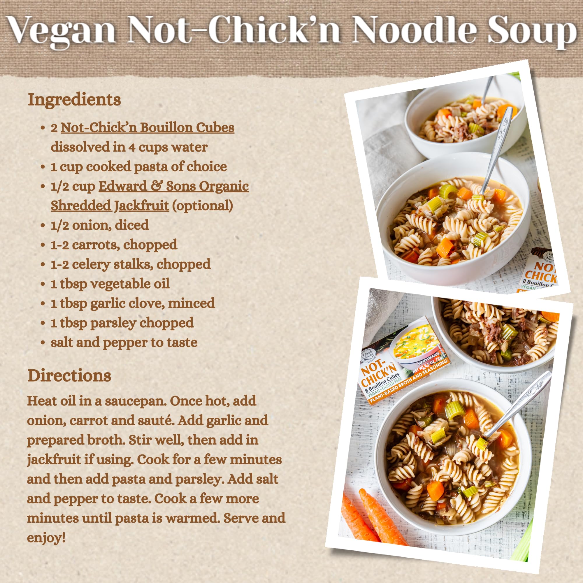 Edward & Son's Vegan Chicken Beef Vegetable Bouillon Cubes β Vegan Broth Cubes, Gluten Free, No Trans Fat, Use in Soups, Stews and Pilafs (8 Cubes of Each)