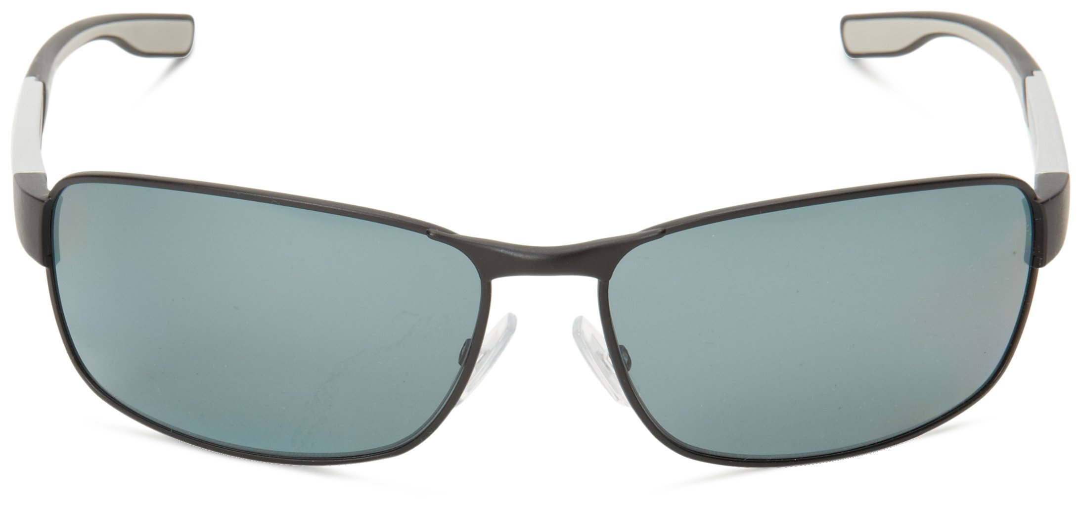 BOSS by Hugo Boss Sunglasses (Safilo Group) Men's 0569/P/S Polarized Rectangular Sunglasses, Matte Black, 65 mm