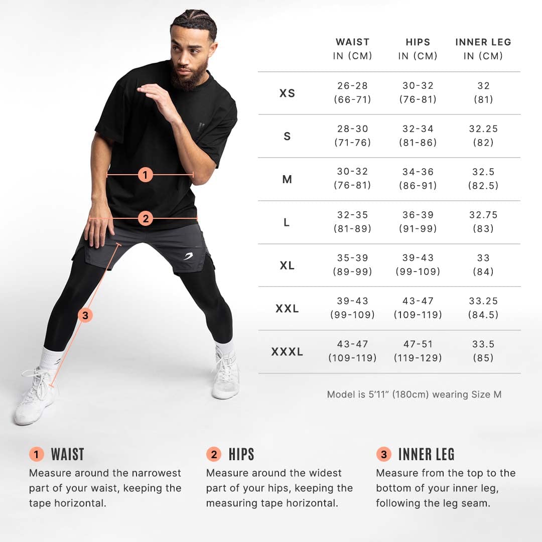 Creed Pep 2-in-1 Shorts (Charcoal/Black - M)
