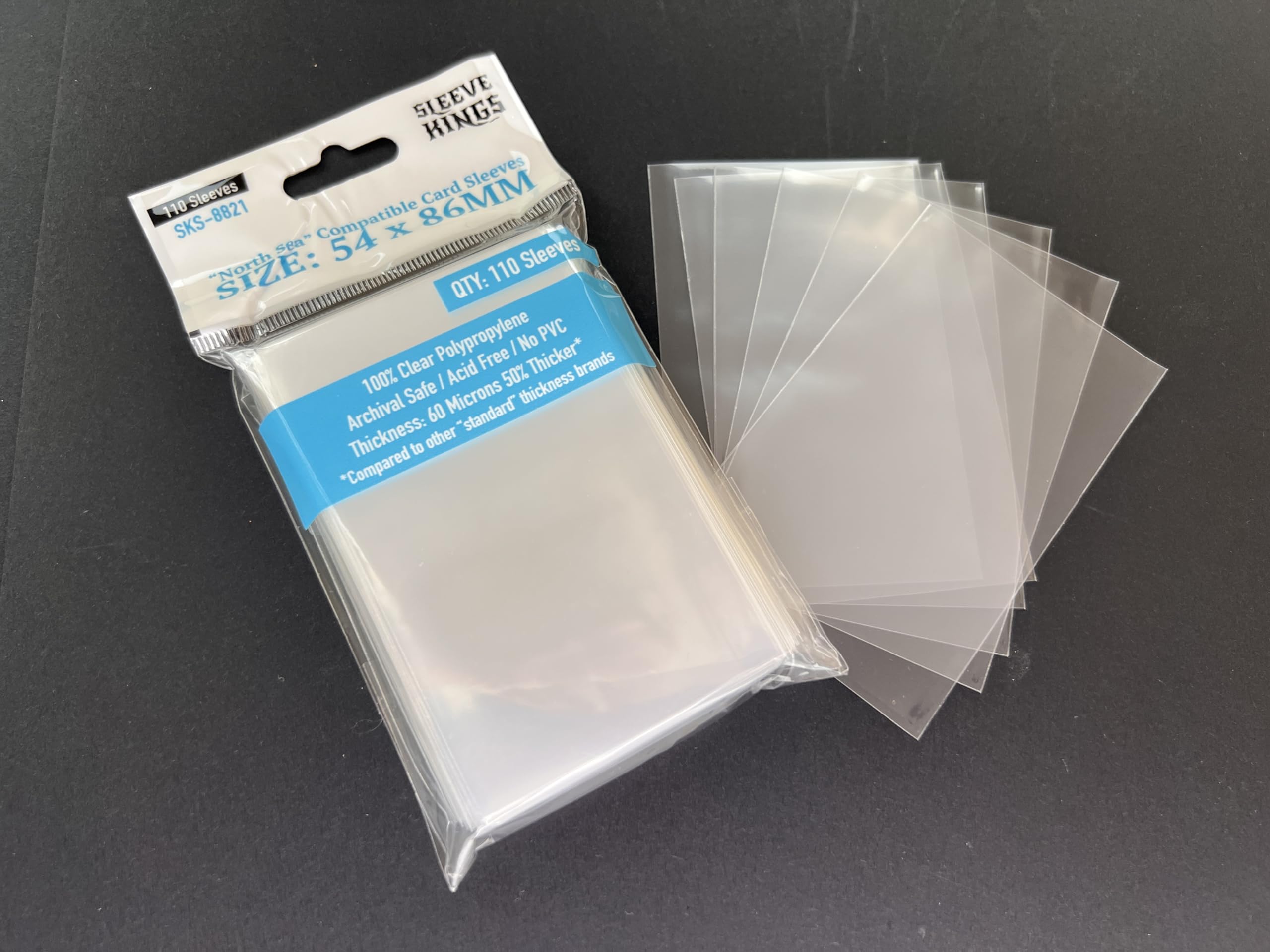 Sleeve Kings North Sea Compatible Sleeves 54 X 86 mm (4x110 Pack, 440 Sleeves)