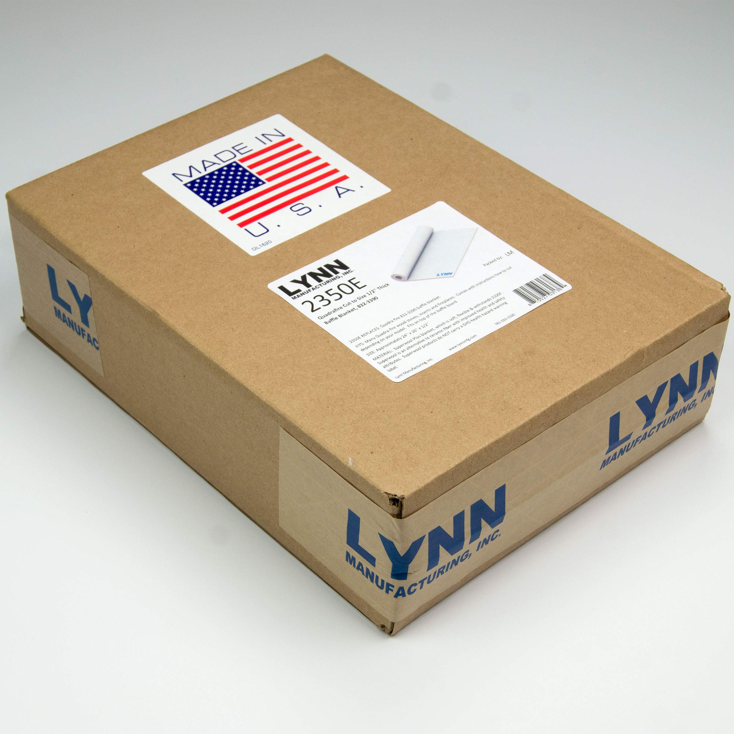 Lynn Manufacturing Replacement Quadrafire Universal Cut to Size 1/2'' Thick Baffle Blanket, 832-3390, 2350E