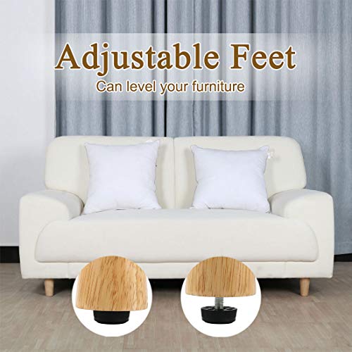 uxcell Furniture 8 Holes Adjustable Leveling Feet M8 x 17mm Thread 25pcs