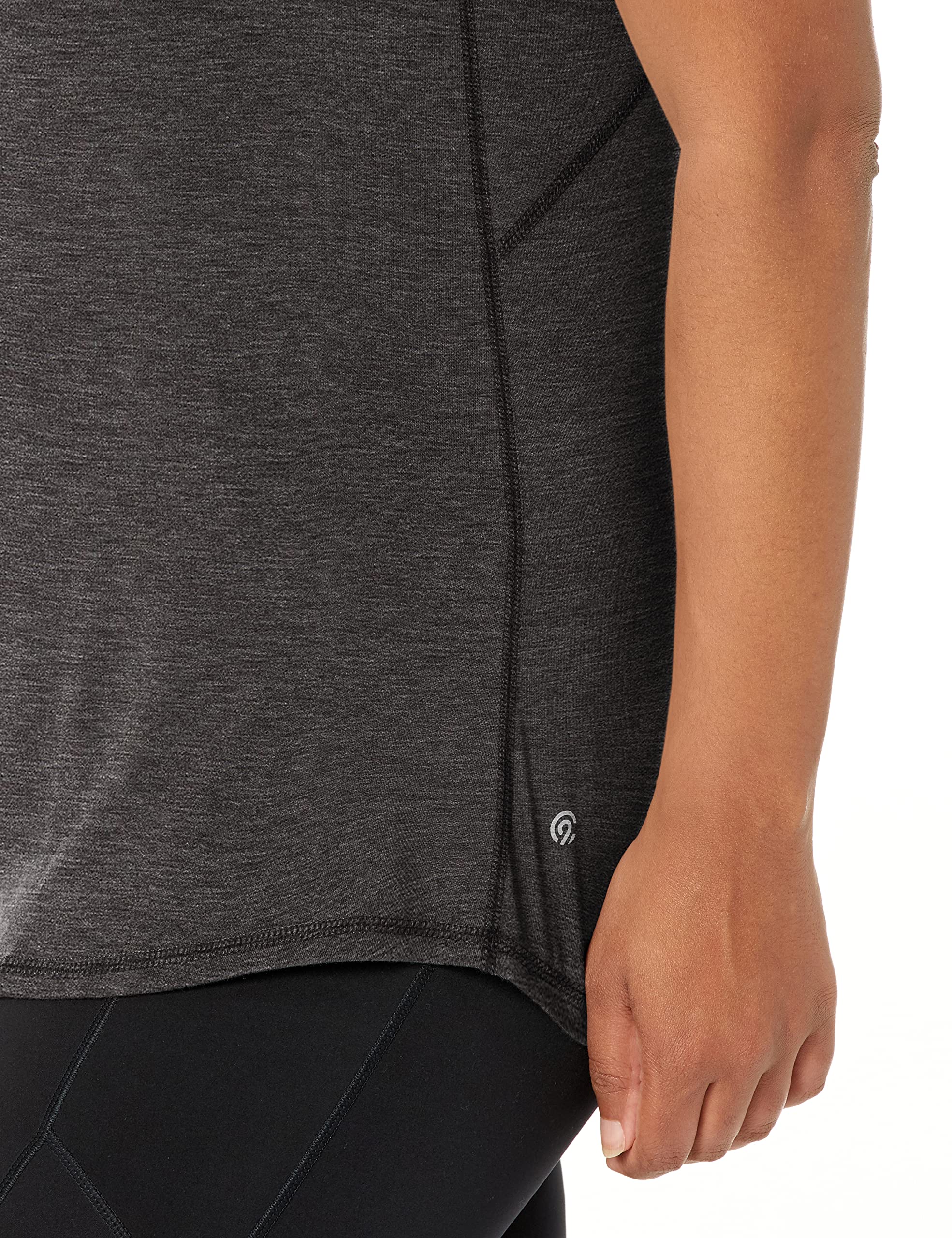 C9 Champion womens Active Tank T Shirt, Ebony Heather, Medium US