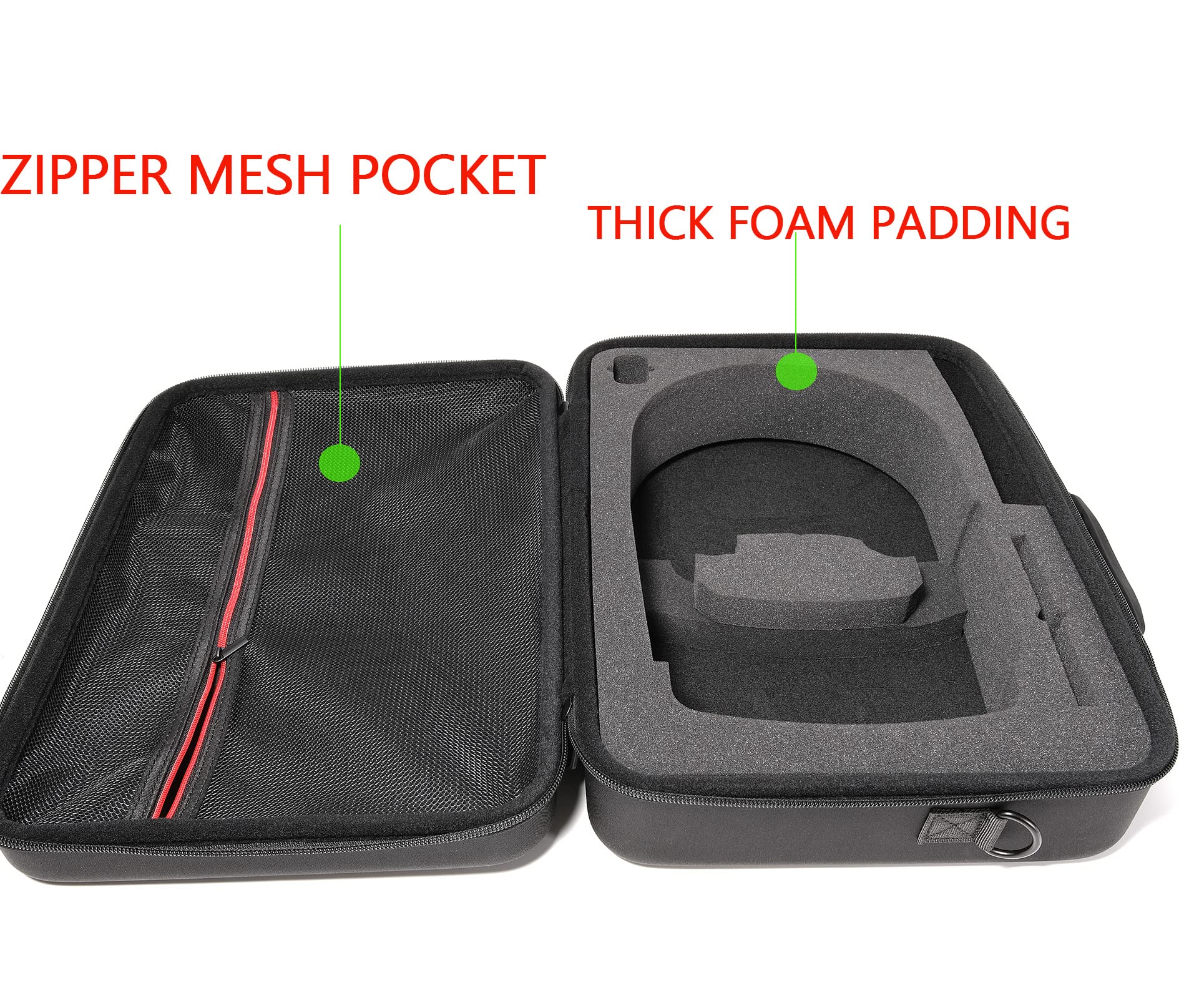 dpbag Hard Padded Carry case fit for Oculus Quest 2 VR Headset Elite Strap, All in One Shoulder Belt Travel and Storage with Foam Cutout Strap Control, Accessories.