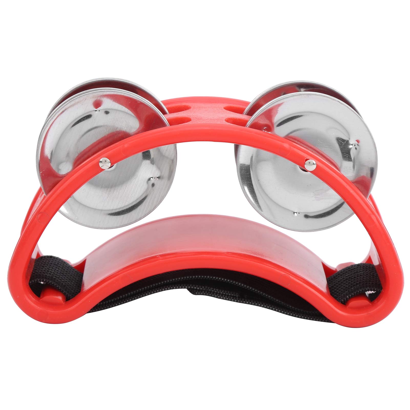 Tambourine Cajon Box Drum, Bearable Elliptical Cajon Box Drum, Crisp Easy To Take On and Off for KTV Band(red)