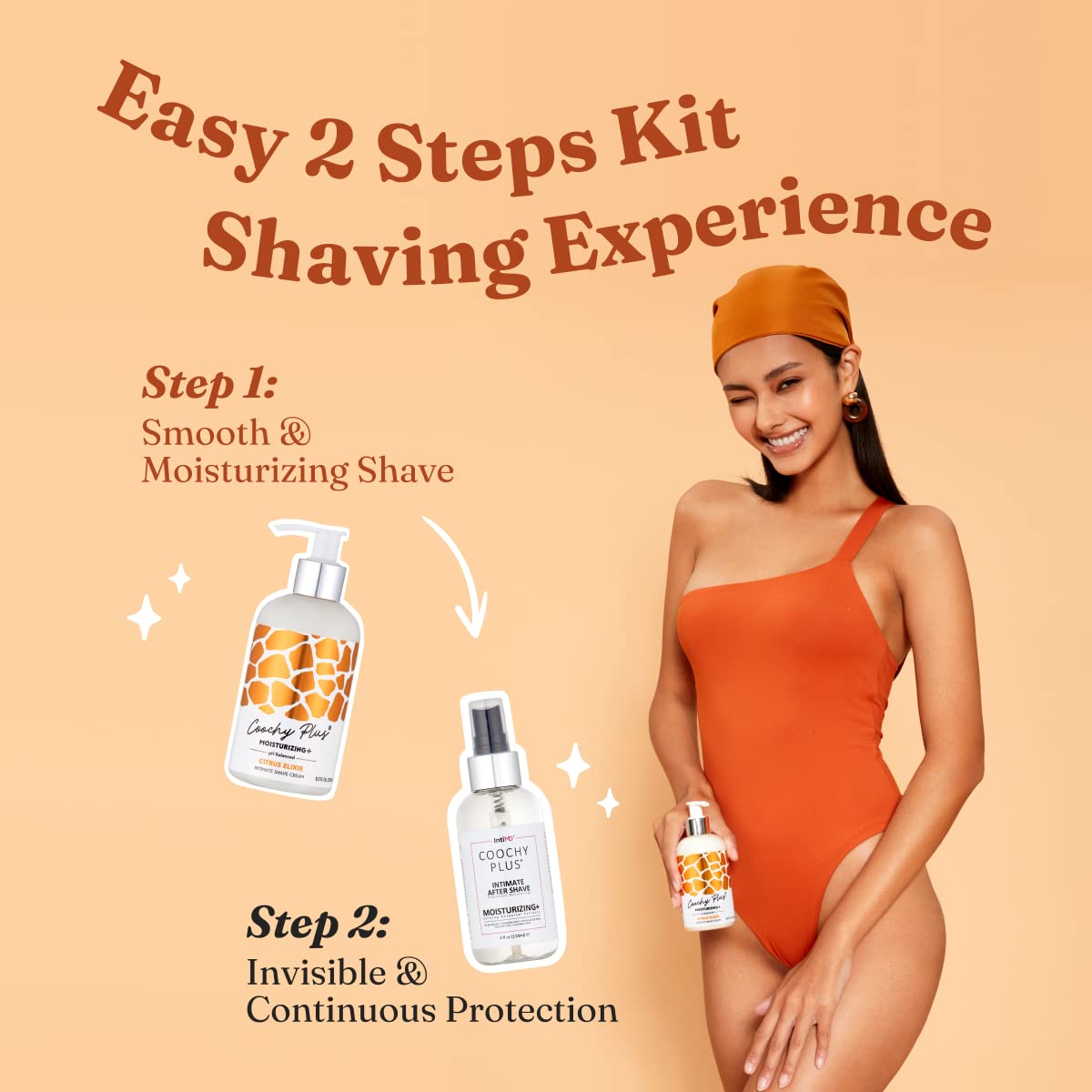 Coochy Plus Intimate Shaving Complete Kit - CITRUS ELIXIR & Organic After Shave Protection Soothing Moisturizer β Antioxidant Formula Prevents Razor Burns, Itchiness & Ingrown Hairs