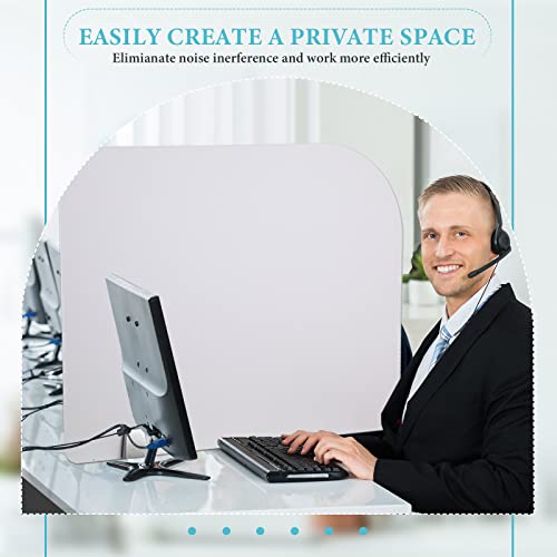 Crtiin 2 Pcs 23 x 18 Inch Desk Divider for Office Privacy Partitions Students Desk Folders Boards Shields Clamp on Privacy Divider Panel Acrylic Noise Reducing for Office Desktop Classroom