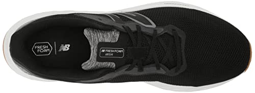 New Balance Men's Fresh Foam Arishi V4 Running Shoe, Black/Silver Metallic/Gum 2, 10.5
