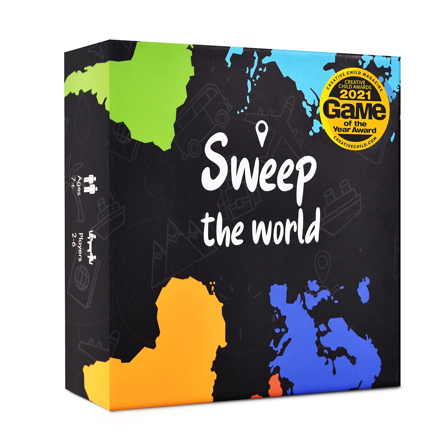 Sweep the World Card Game β Interactive Geography Game with All Countries of The World β Educational, Competitive & Fun Game for Kids, Teens & All Ages - Learning Game for The Whole Family