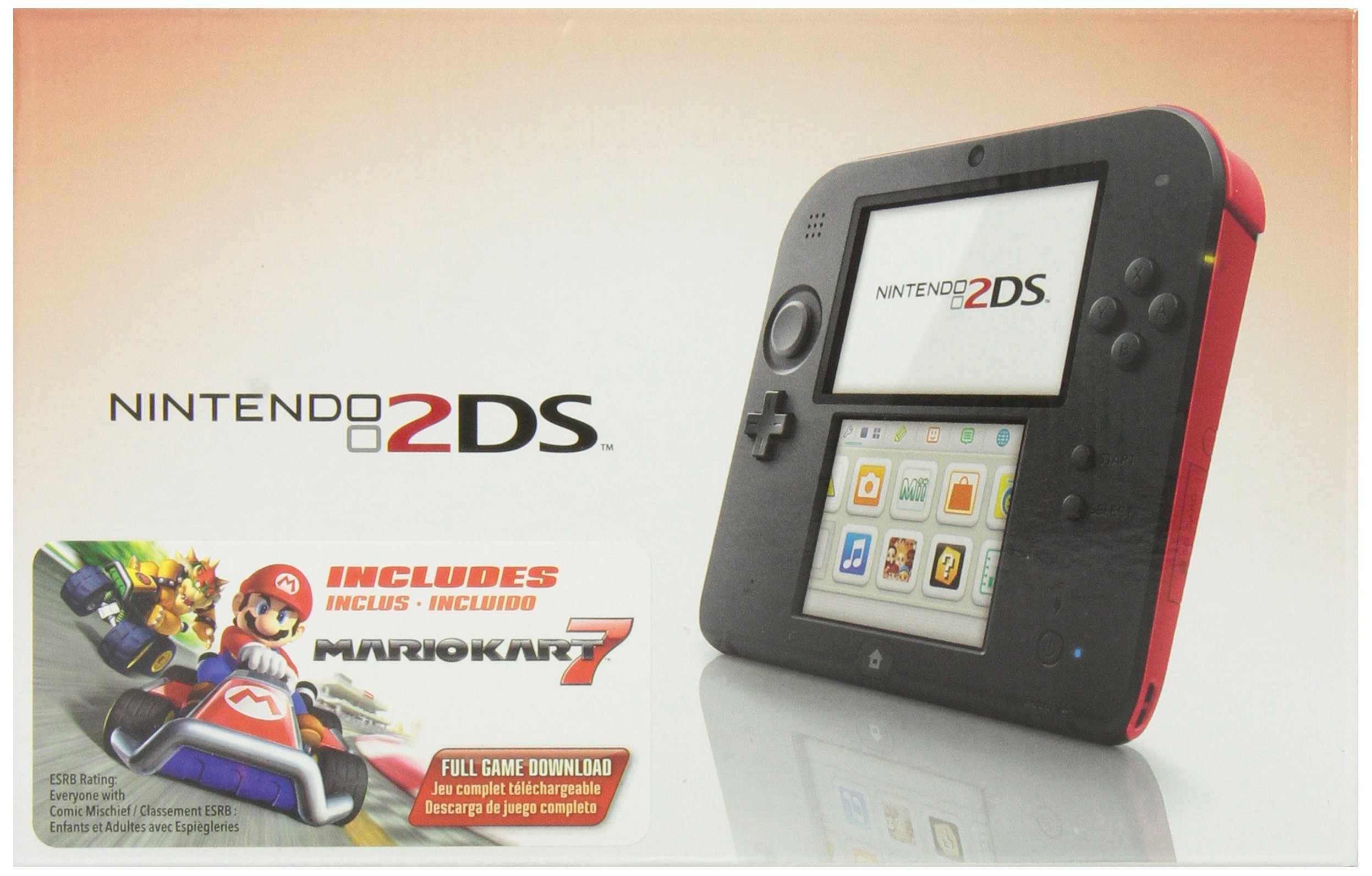 Nintendo 2DS Console with Mario Kart 7 - Crimson Red