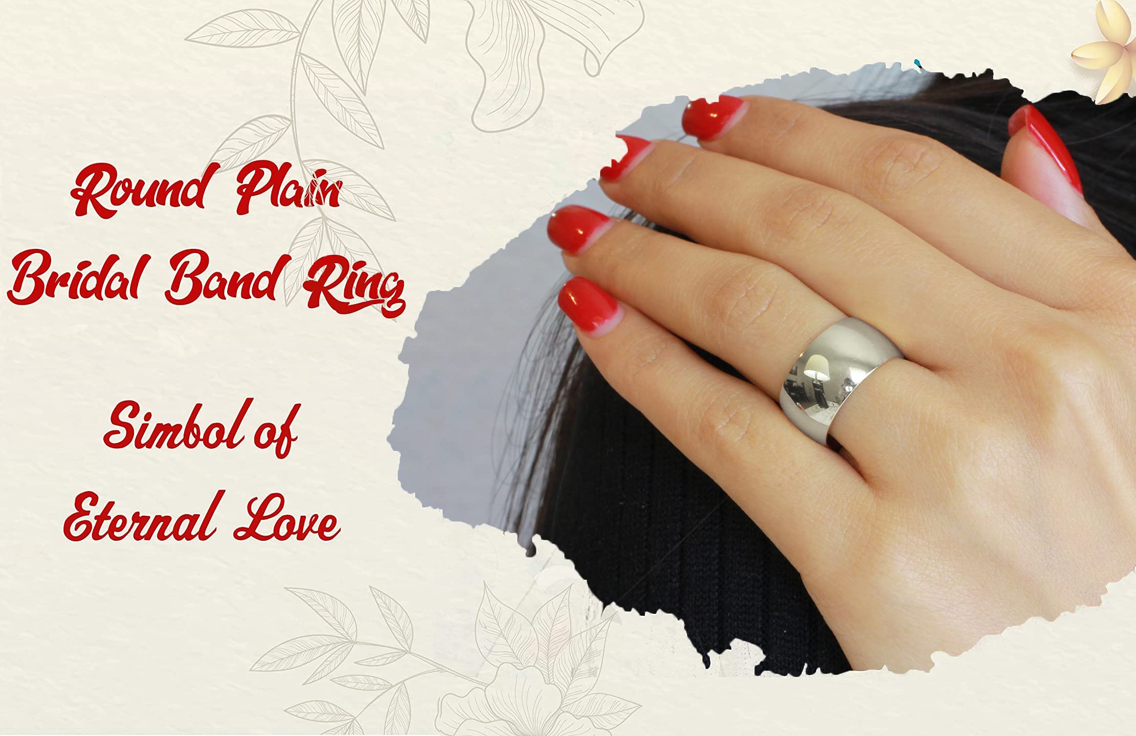 CloseoutWarehouse 925 Sterling Silver Round Plain Bridal Band Ring 10MM Size 7