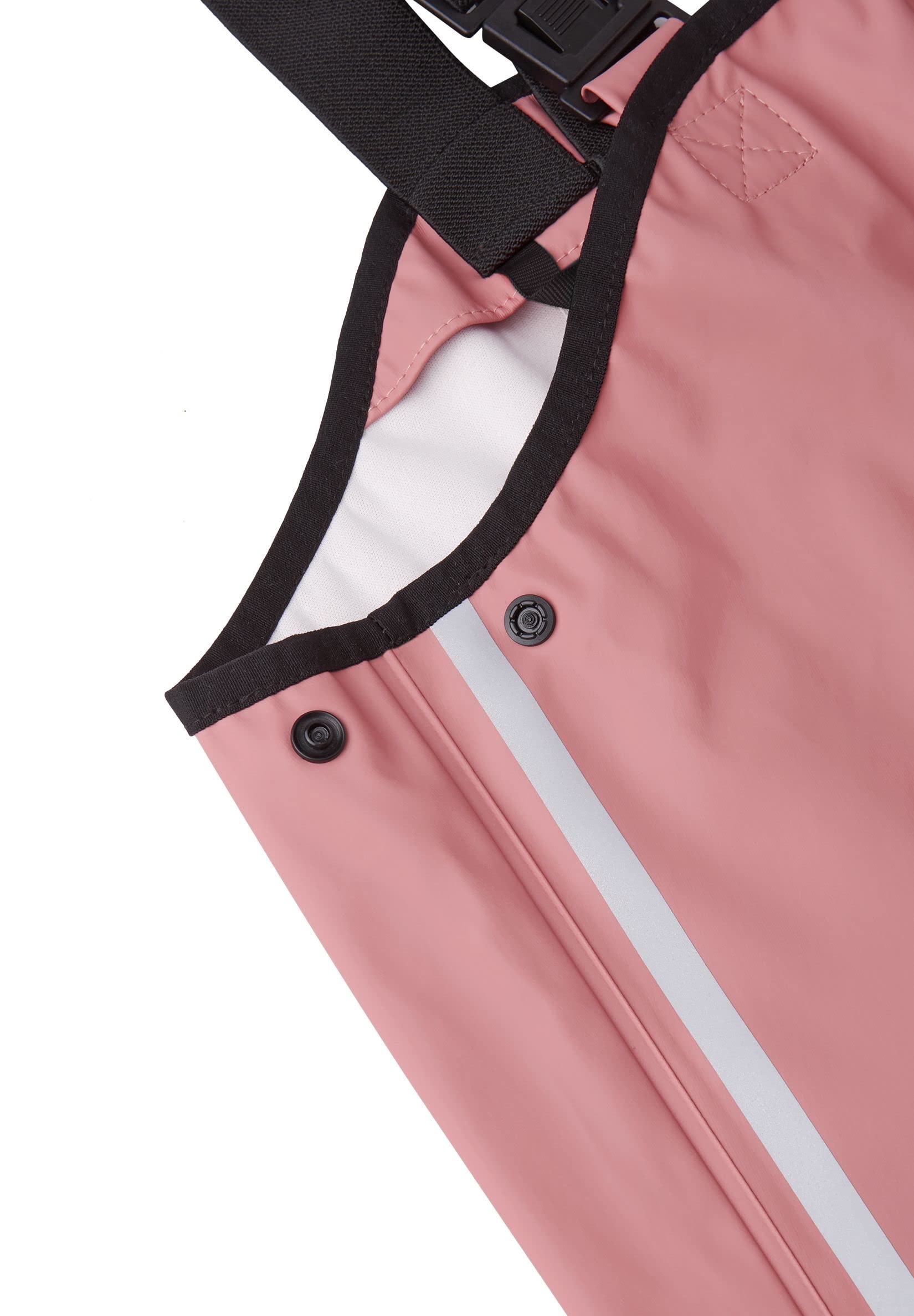 Reima Lammikko Kids Waterproof Suspender Rain Pant Lightweight Windproof Outdoor Rain Bib, Greyish Green, 2T