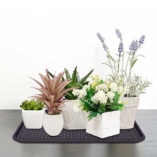 Flyowl Boot Tray for Entryway Indoor, 2 Pack 24 x 16 inch Heavy Duty Shoe Mat for All Weather, Use to Store Shoes&Boot, Pets' Feeder, Plants, Tools.