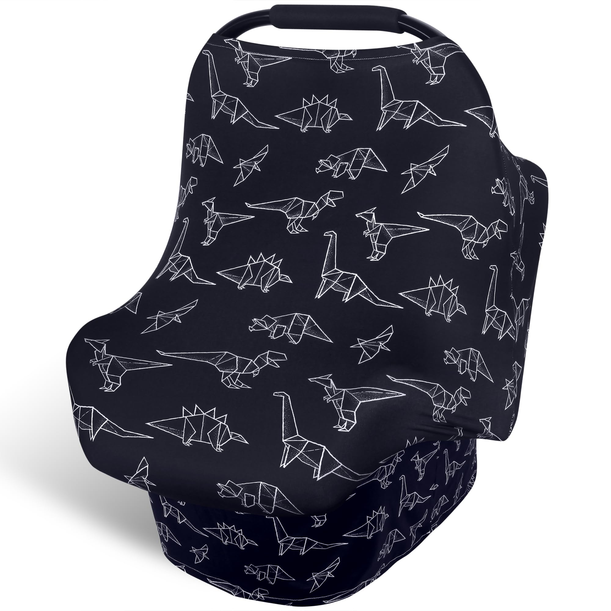 Car Seat Cover, Nursing Breastfeeding Covers, Stop Don't Touch Sign Carseat Canopy for Baby Boy Girl