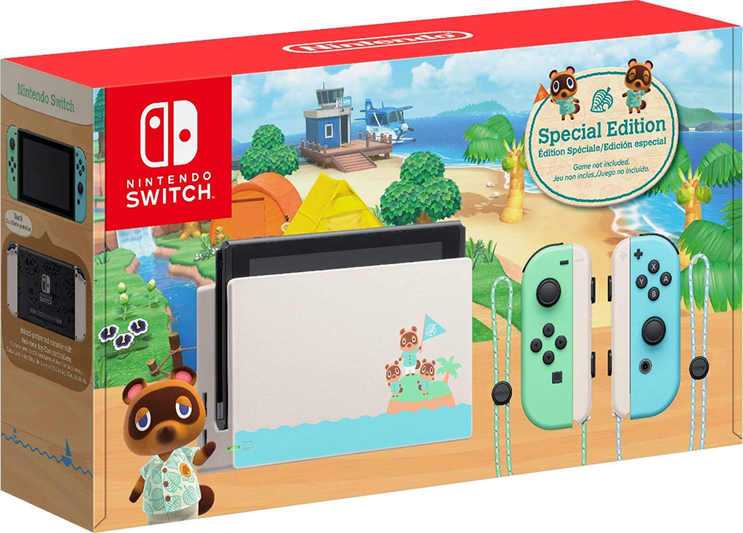 Switch Bundle Newest Nintendo Switch Game Bundle: Animal Crossing-New Horizons Edition, Super Mario 3D All-Stars ;Woov Micro SD 256 GB