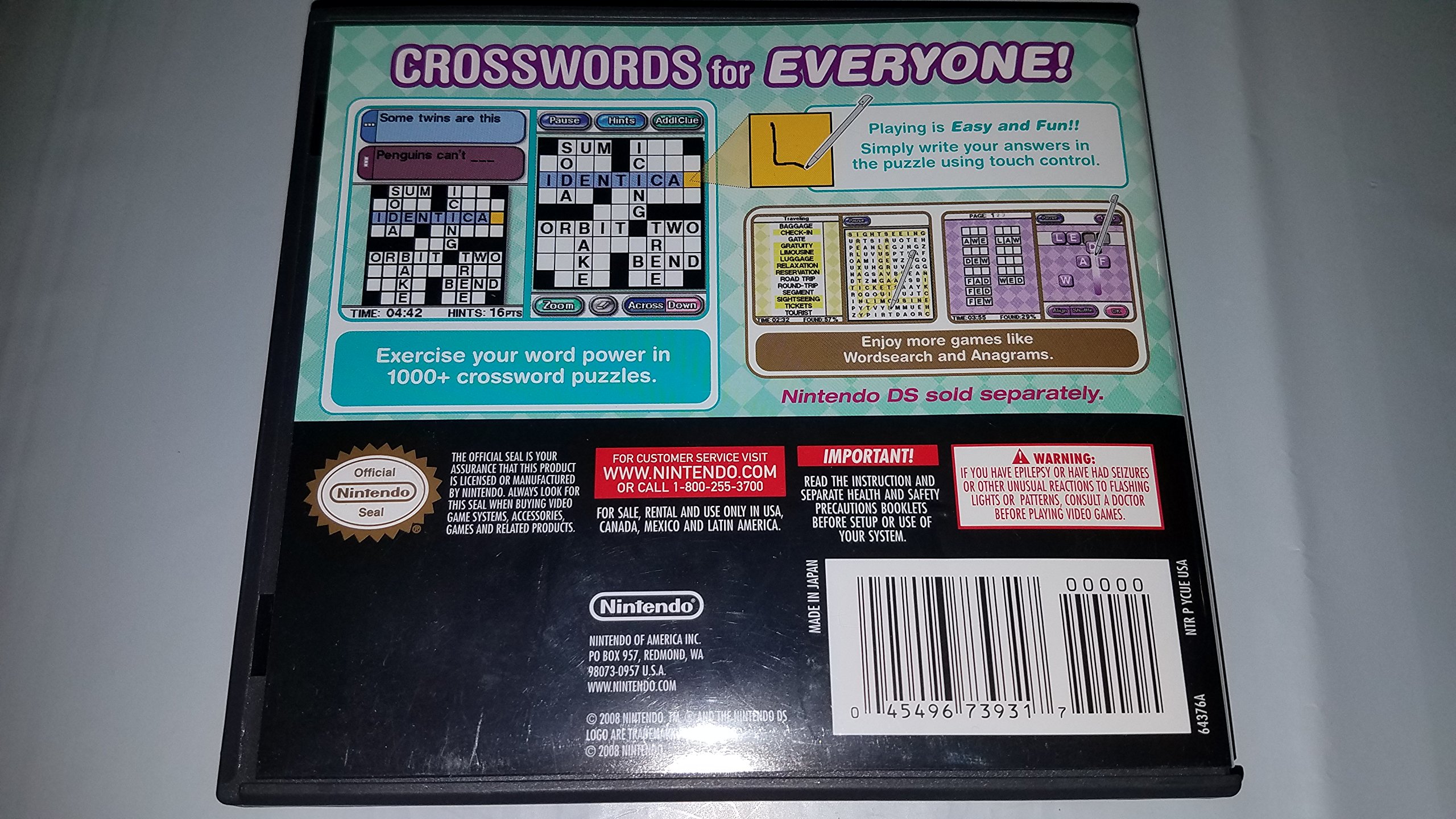 Nintendo Crossword NDS - Nintendo DS - Nintendo DS