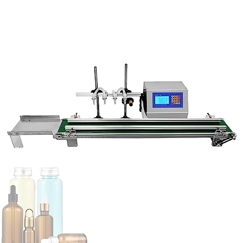 PYJYWAN Liquid Filling Machine, Digital Filling Machine, Automatic Bottle Filler, With conveyor belt, 4 nozzles, large flow filling, suitable for low viscosity liquid ( Color : Open loop , Size : 4*12