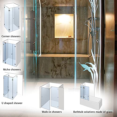 Frameless Shower Door Bottom Seal 2-Pack 1/4”x 39”Glass Shower Door Seal Strip Stop Shower Leaks and Create a Water Barrier