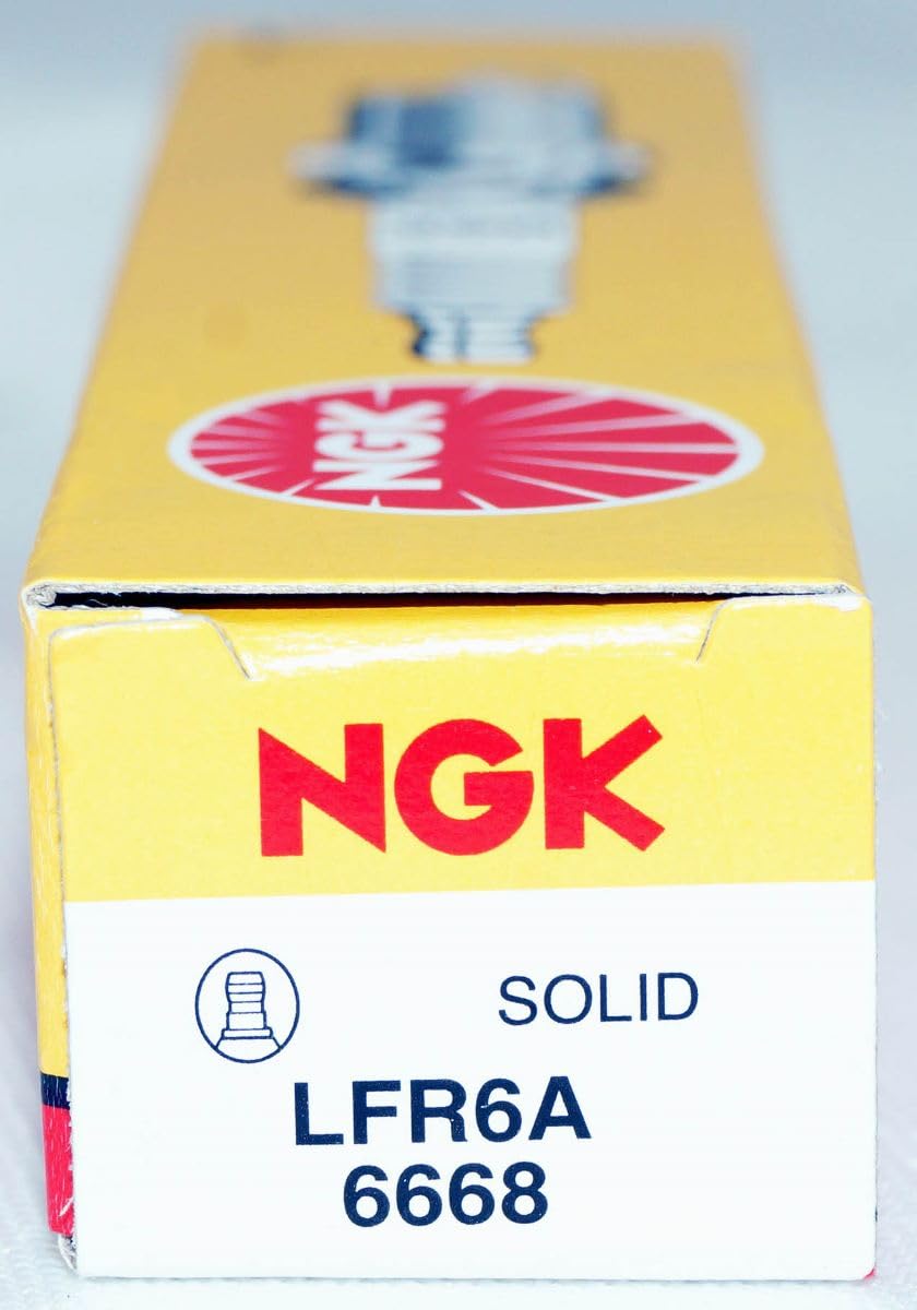 NGK Spark Plug LFR6A 6668 (Pack of 8) Watercraft FX FZR FZS VX VXR VXS Reach 26.5mm Hex Size 16mm Gap 0.9mm Resistor Value 5K Ohm