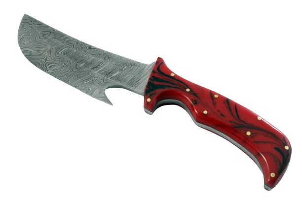 Custom handmade Damascus steel fixed blade hunting knife. PPI-18