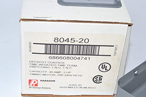 NEW PARAGON 8045-20 DEFROST CONTROL TIMER 208-240V-AC 2HP 40A AMP B266857
